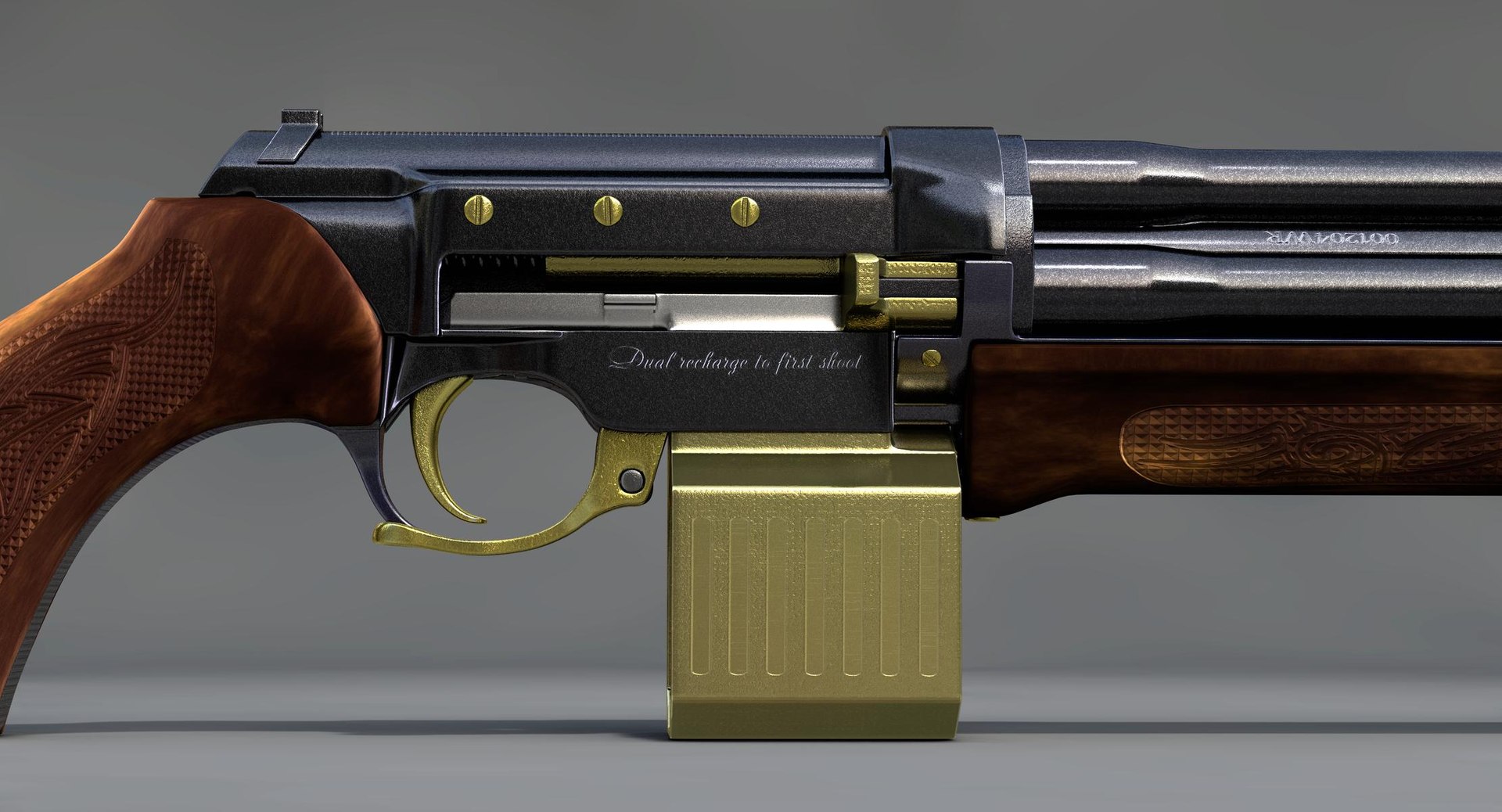 3D Submachine Gun Tigrus Steampunk - TurboSquid 1216688