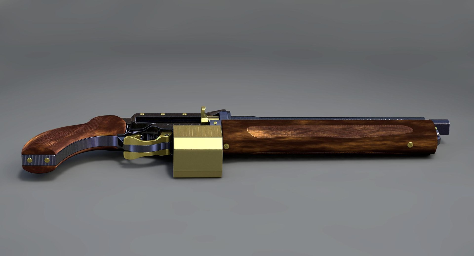 3D Submachine Gun Tigrus Steampunk - TurboSquid 1216688