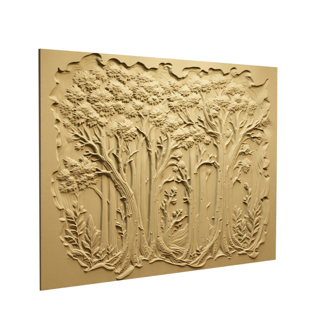Modernes Paneel-Wanddekor-Set Relief STL-Wandbild CNC 257 3D-Modell ...