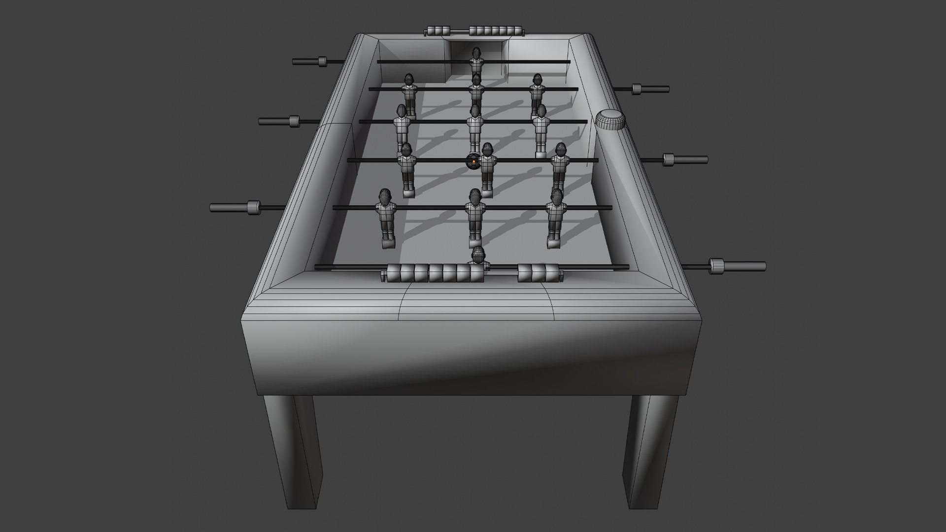Stylized 3D Foosball Table Game Ready UV Mapped Flat Color Characters ...