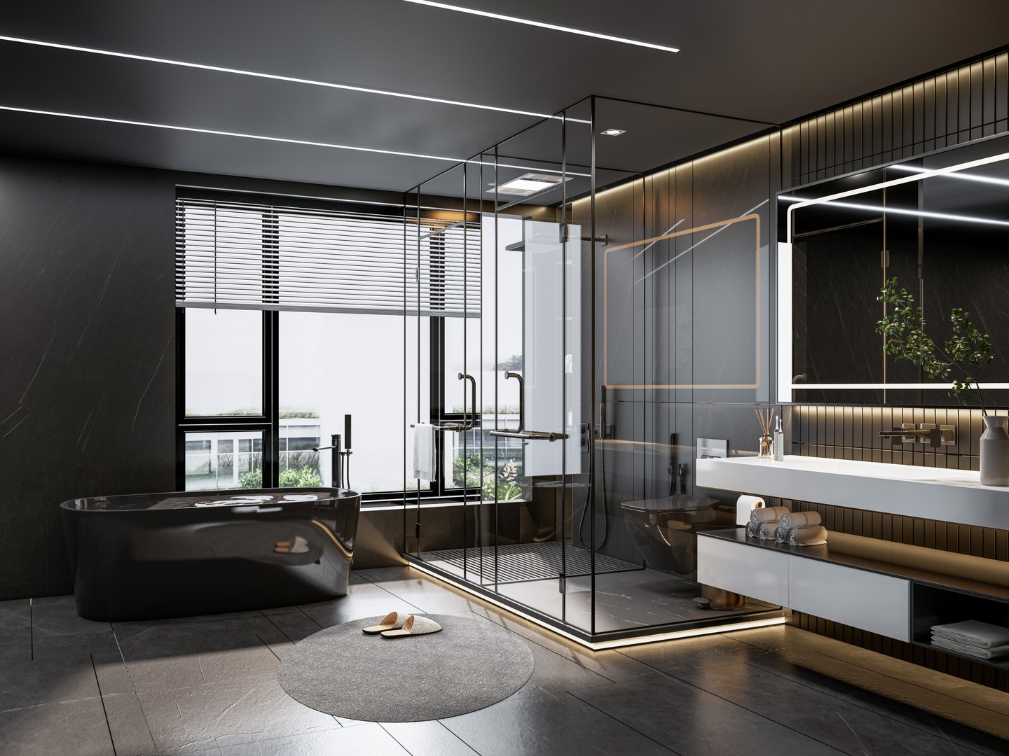 3D Modern bathroom full scene model - TurboSquid 2118517