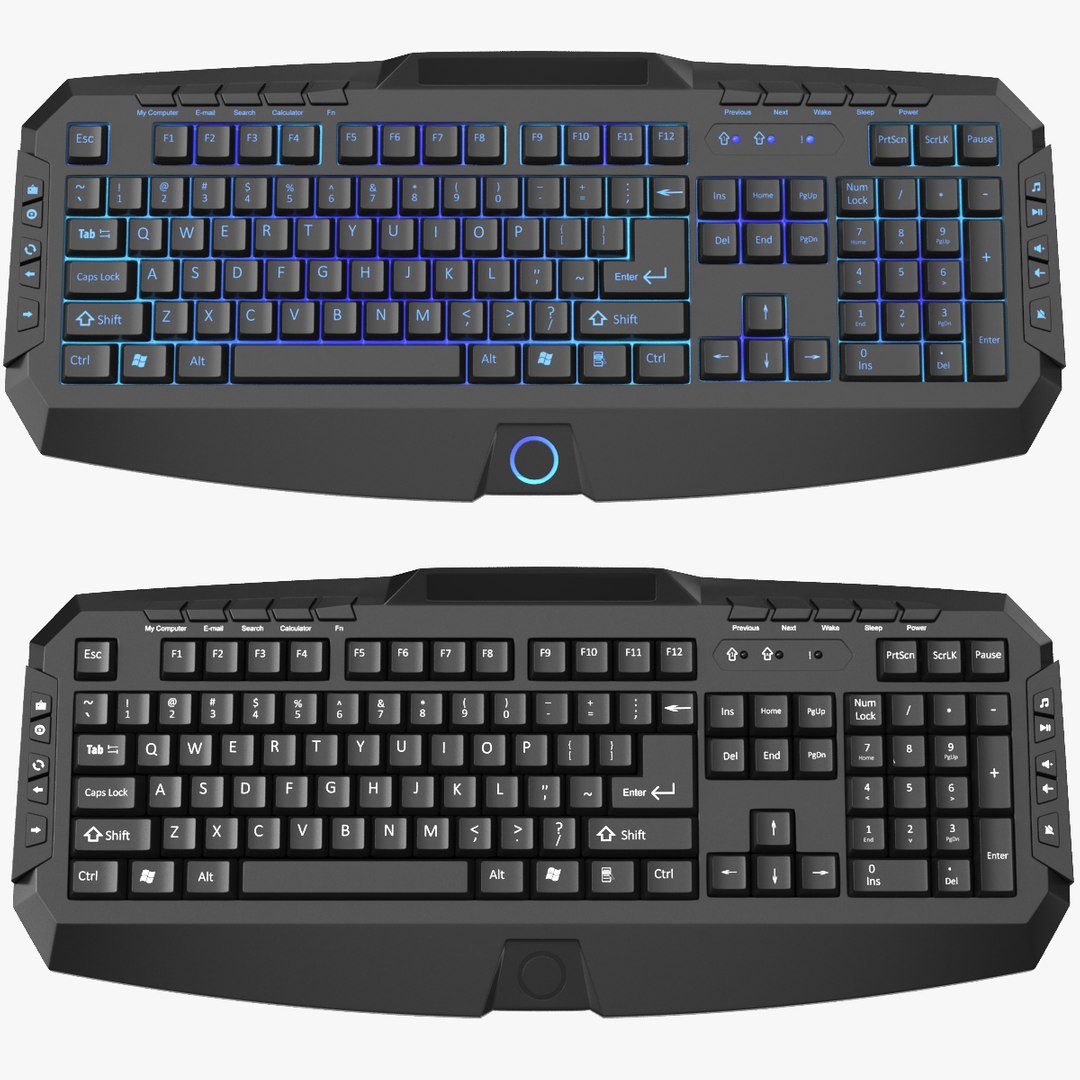 3D Light On And Off Computer Keyboard model - TurboSquid 1995405