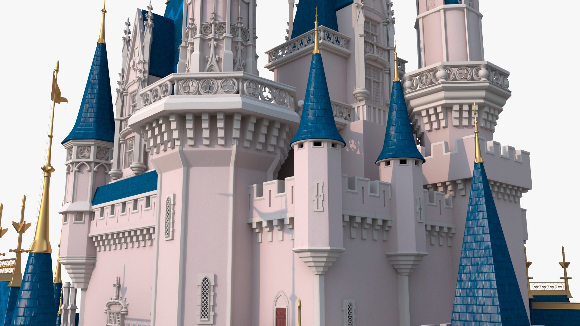 3D Floating Fantasy Disneyland Cinderella Castle - TurboSquid 2412720