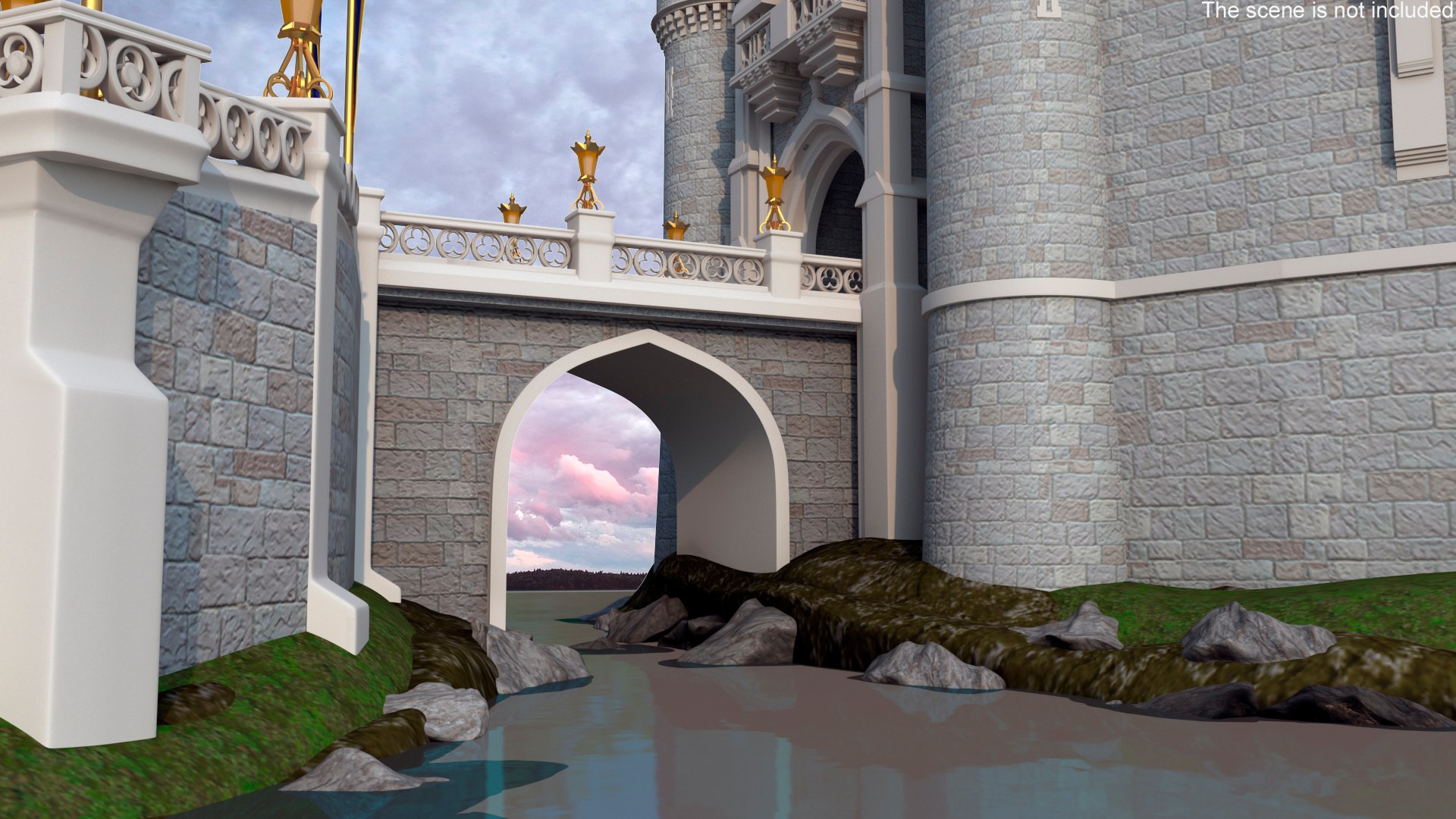 3D Floating Fantasy Disneyland Cinderella Castle - TurboSquid 2412720