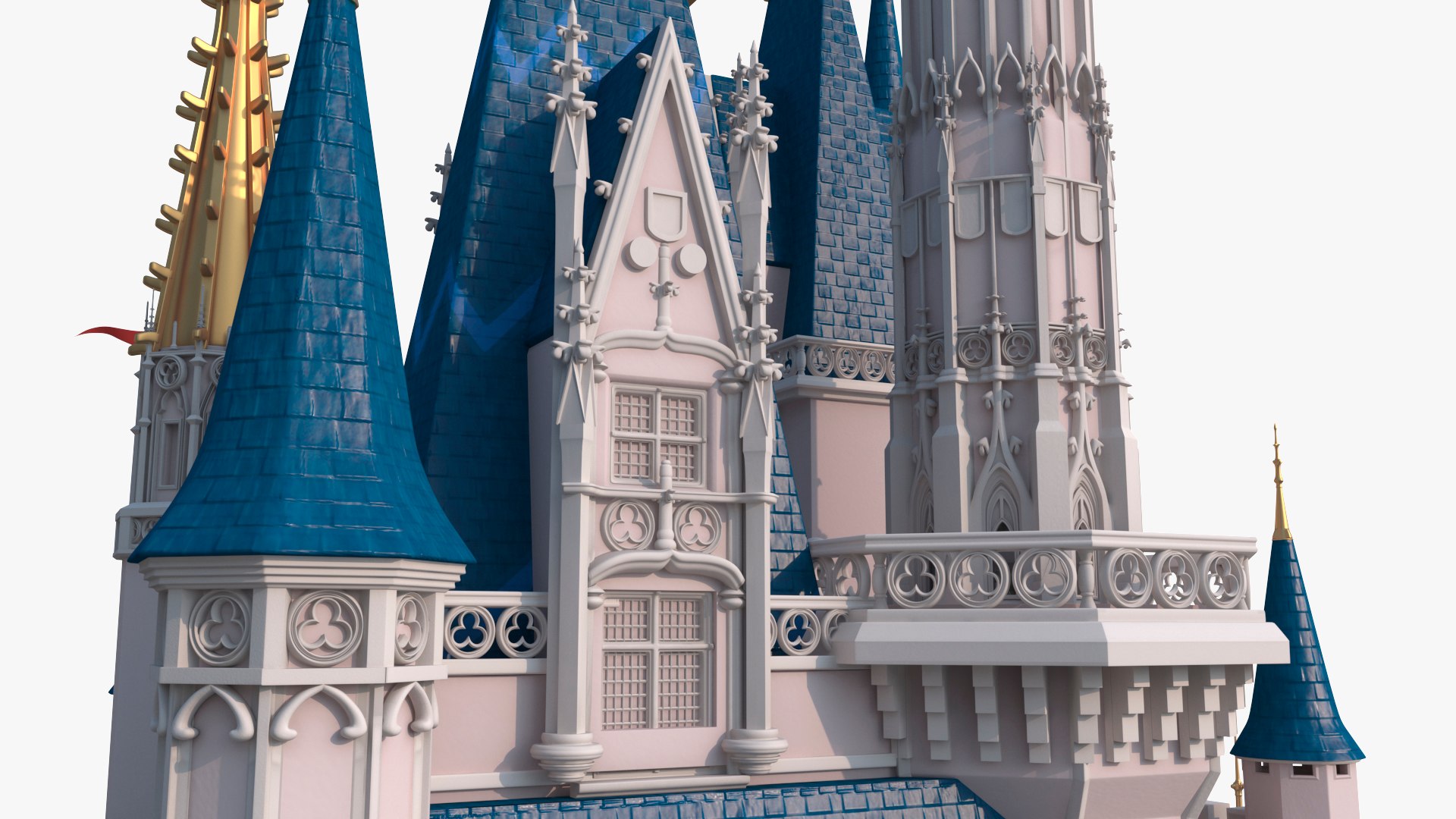 3D Floating Fantasy Disneyland Cinderella Castle - TurboSquid 2412720