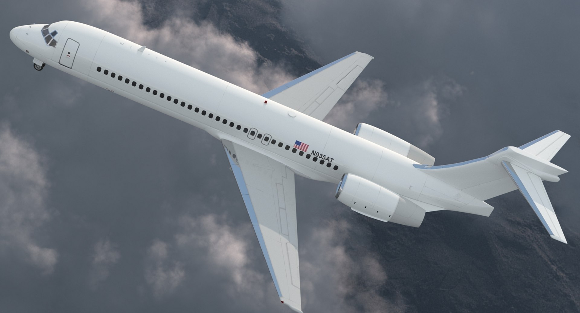 3D Boeing 717-200 Generic Rigged - TurboSquid 1229305