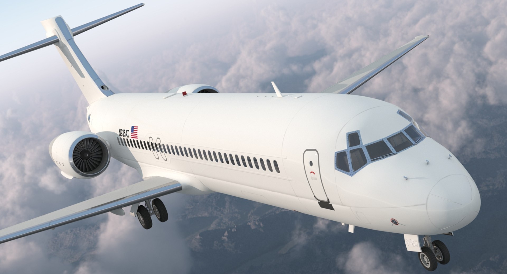 3D Boeing 717-200 Generic Rigged - TurboSquid 1229305
