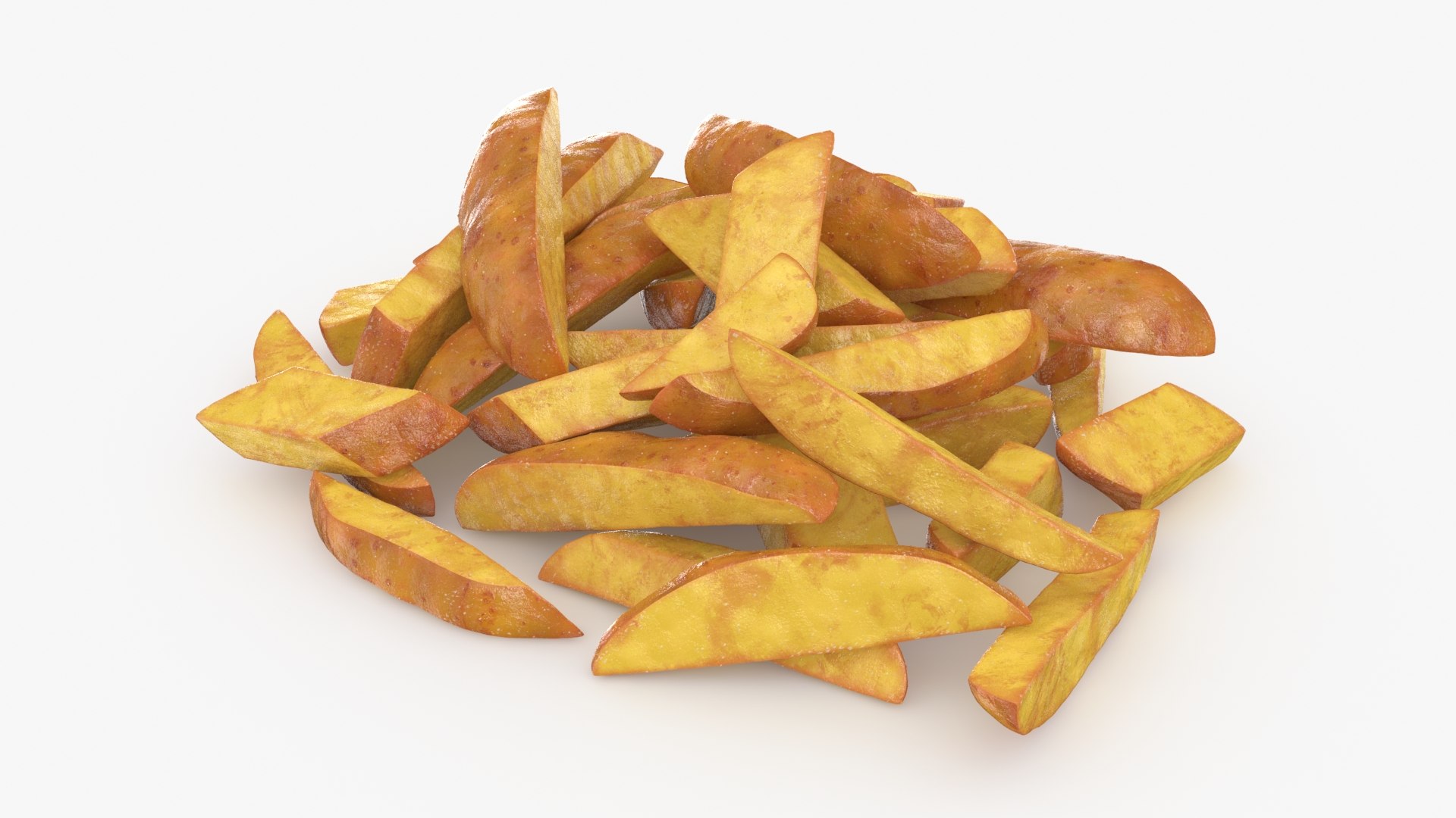 Skin On Fries Pile 3D Model - TurboSquid 2148279