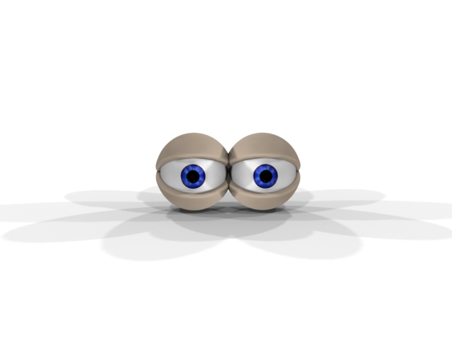 Cartoon Eyes 3d Model