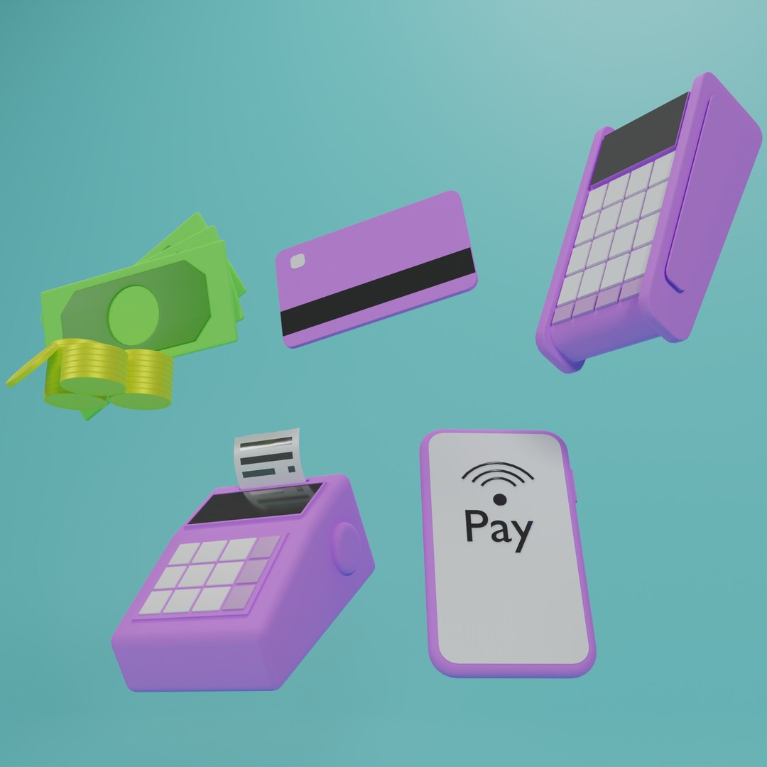 Icons Pay 3D - TurboSquid 1832371