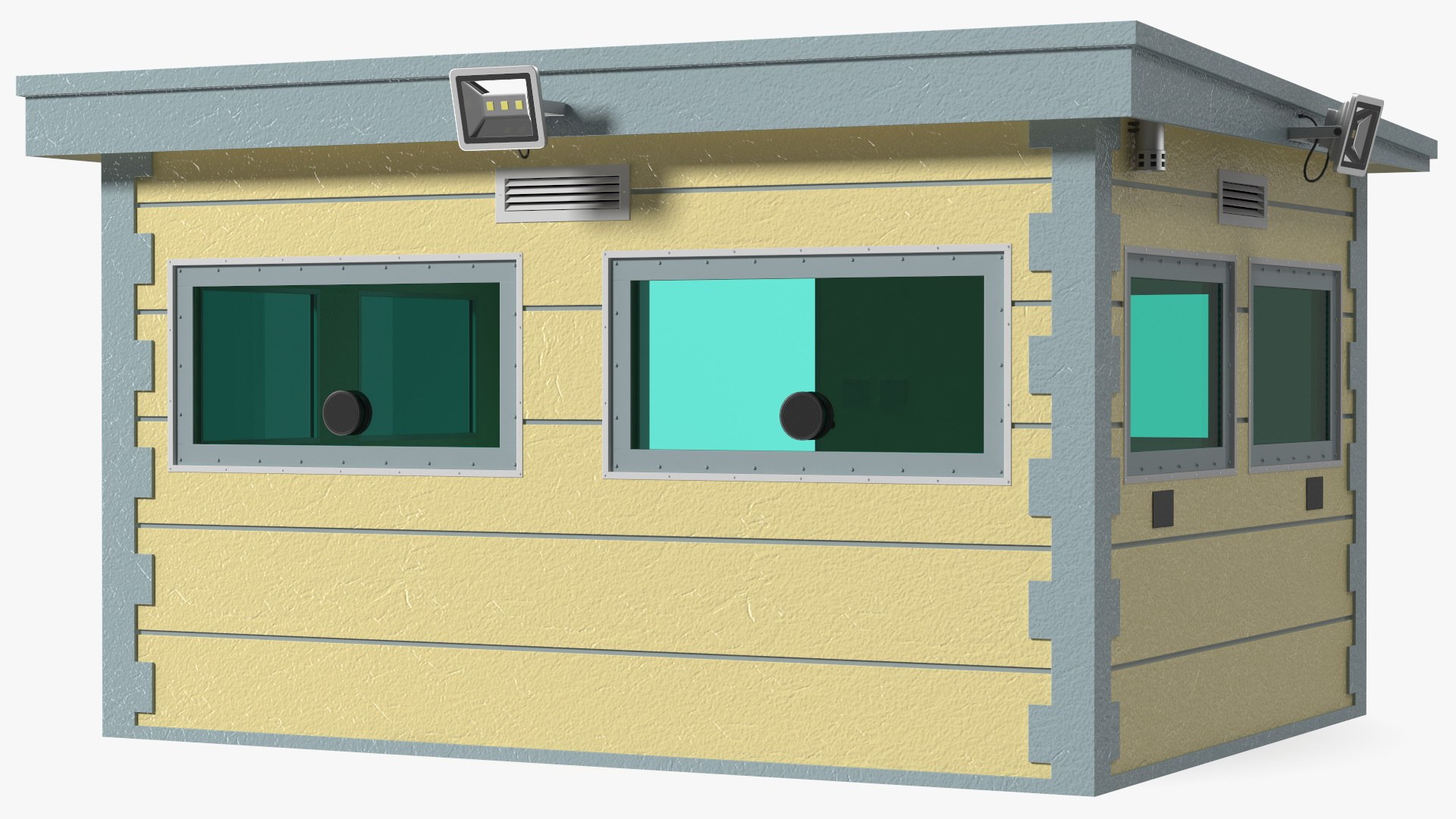 Outdoor Bullet Resistant Guard House model - TurboSquid 1828149
