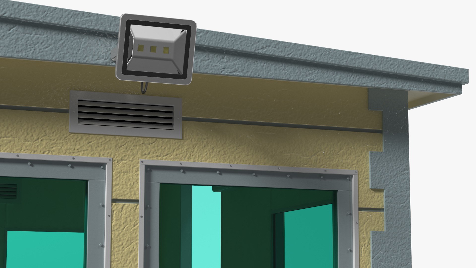 Outdoor Bullet Resistant Guard House Model - TurboSquid 1828149