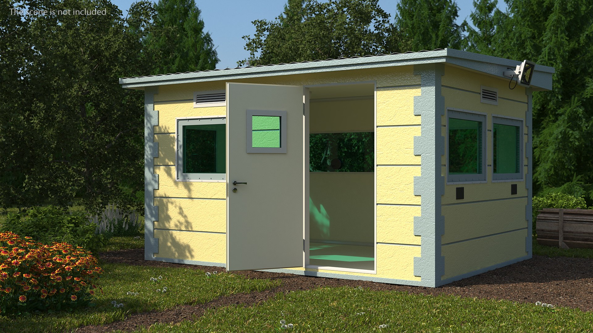 Outdoor Bullet Resistant Guard House Model - TurboSquid 1828149