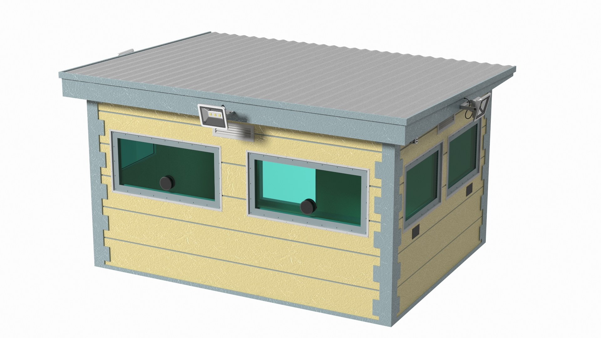 Outdoor Bullet Resistant Guard House Model - TurboSquid 1828149