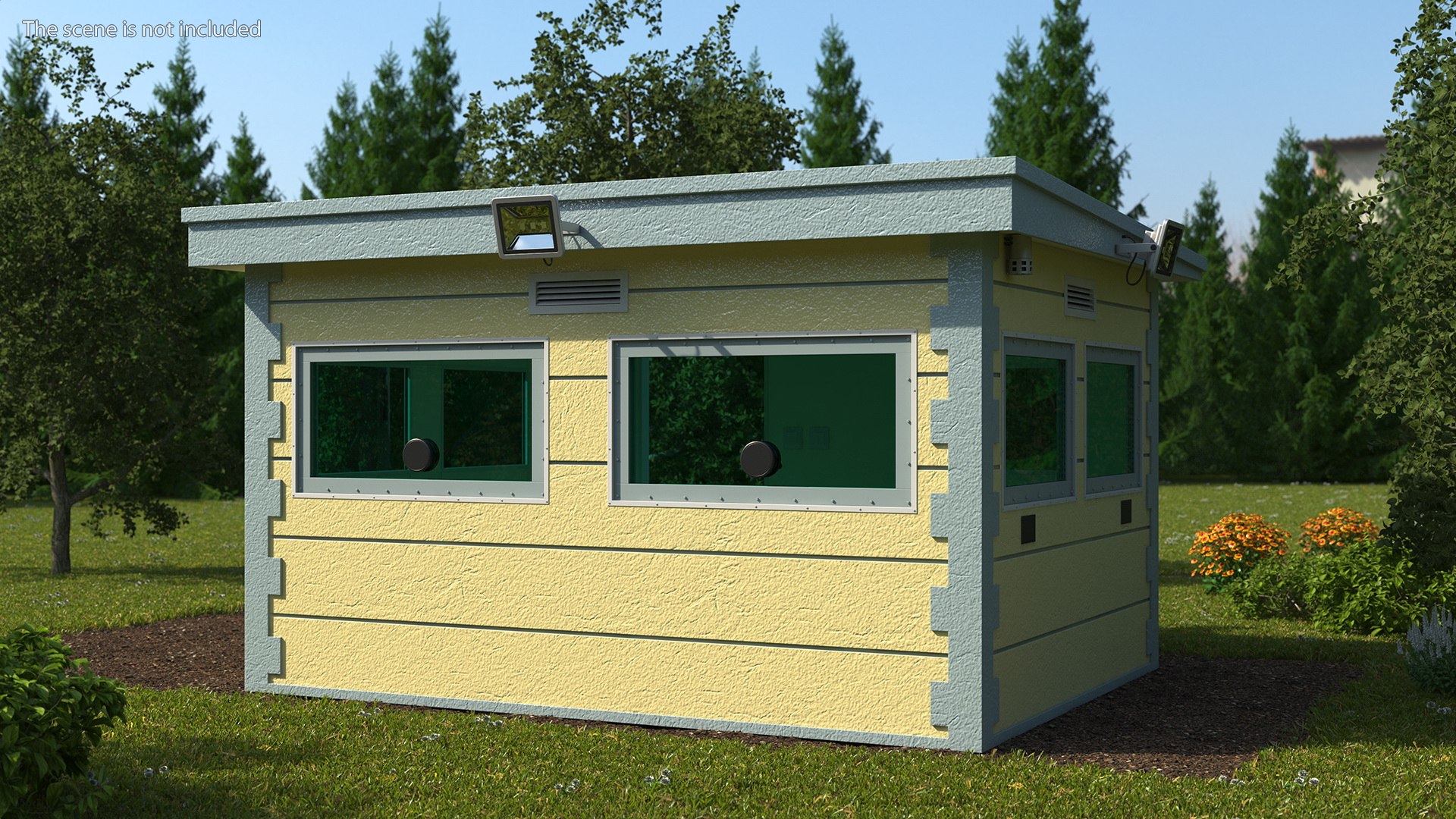 Outdoor Bullet Resistant Guard House Model - TurboSquid 1828149