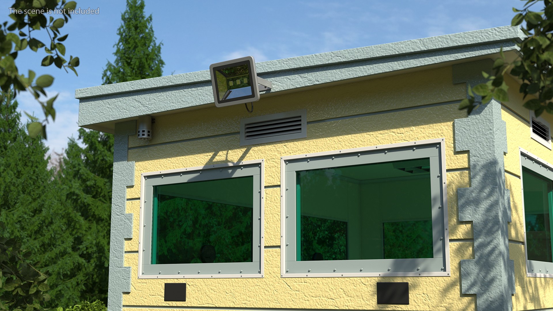 Outdoor Bullet Resistant Guard House Model - TurboSquid 1828149