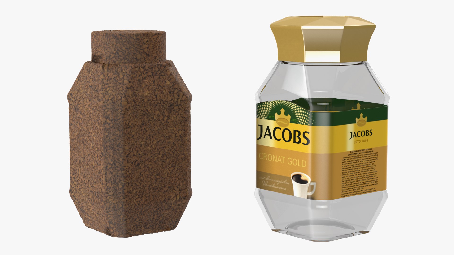 Jacobs Coffee 95g Jar 3D - TurboSquid 2145998