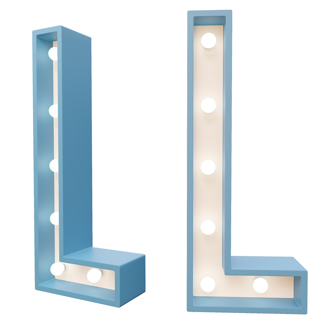 Marquee Letter L Led Glow Sign 3dmodel 3D Model - TurboSquid 1973835
