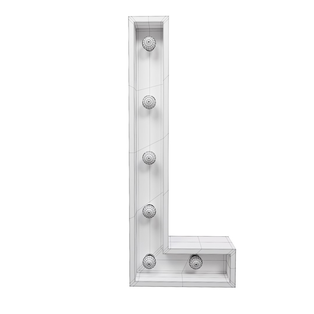 Marquee Letter L Led Glow Sign 3dmodel 3D Model - TurboSquid 1973835