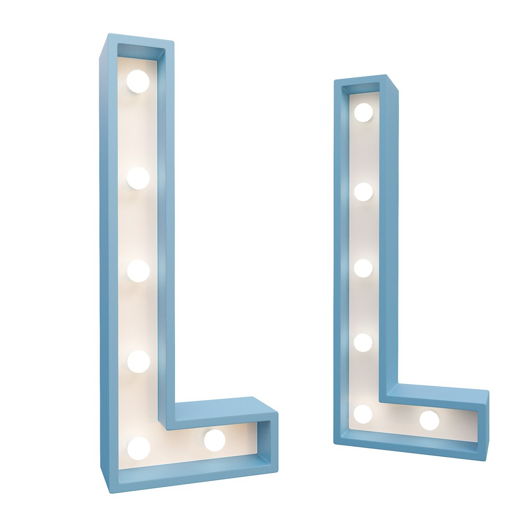 Marquee Letter L Led Glow Sign 3dmodel 3D Model - TurboSquid 1973835