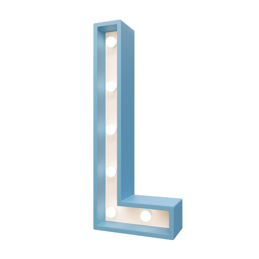 Marquee Letter L Led Glow Sign 3dmodel 3D Model - TurboSquid 1973835