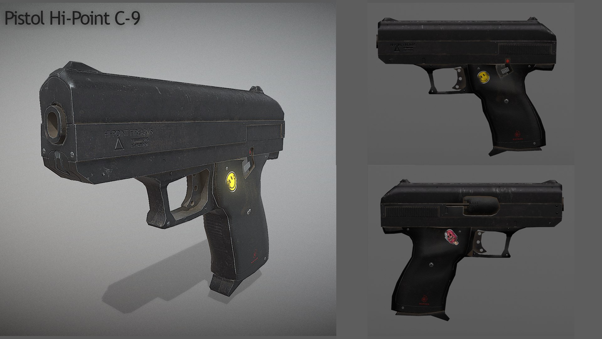 Pistol Hi-Point C-9 3D Model - TurboSquid 2211708