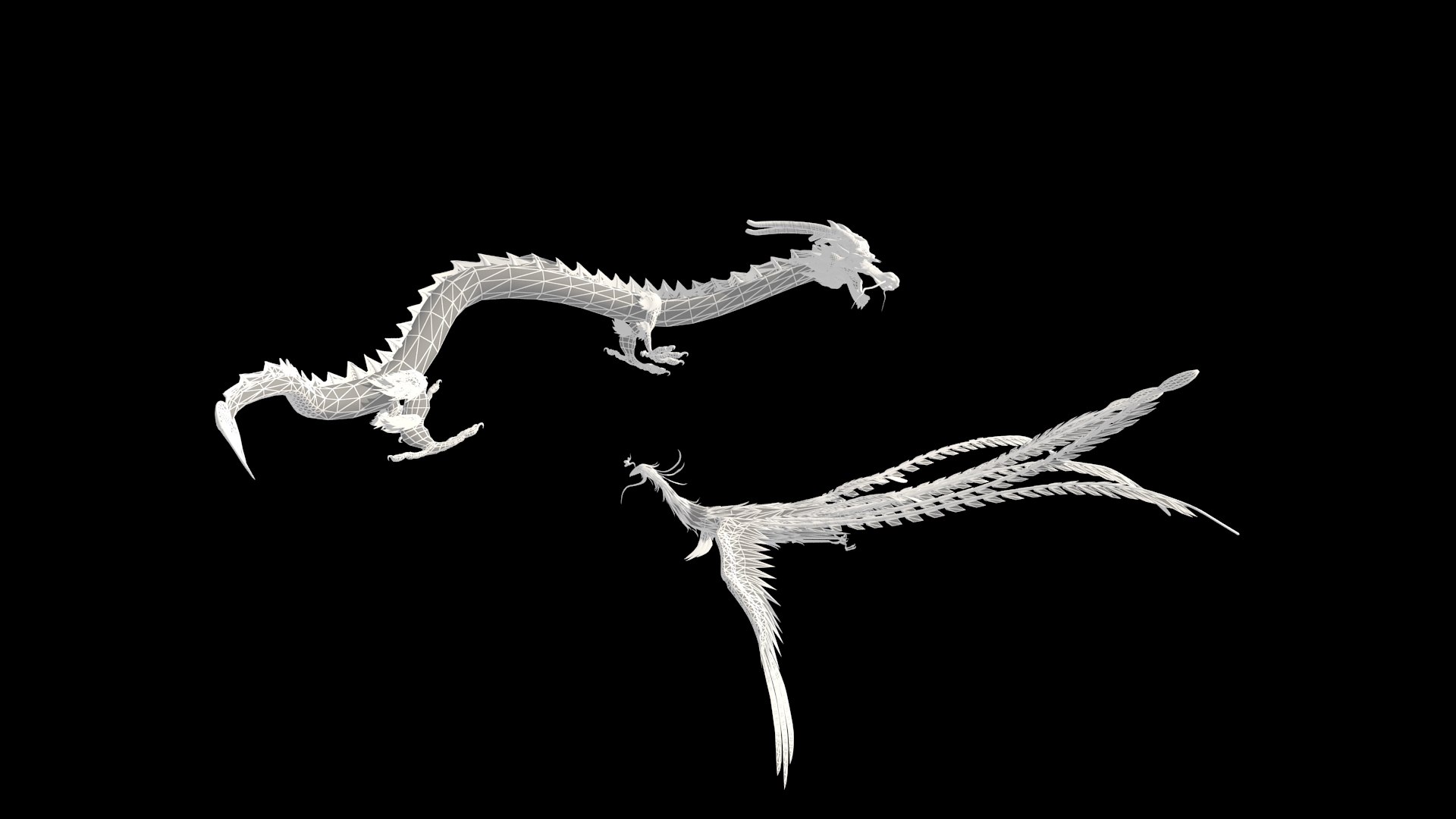 3D Gold Dragon Phoenix - TurboSquid 1673253