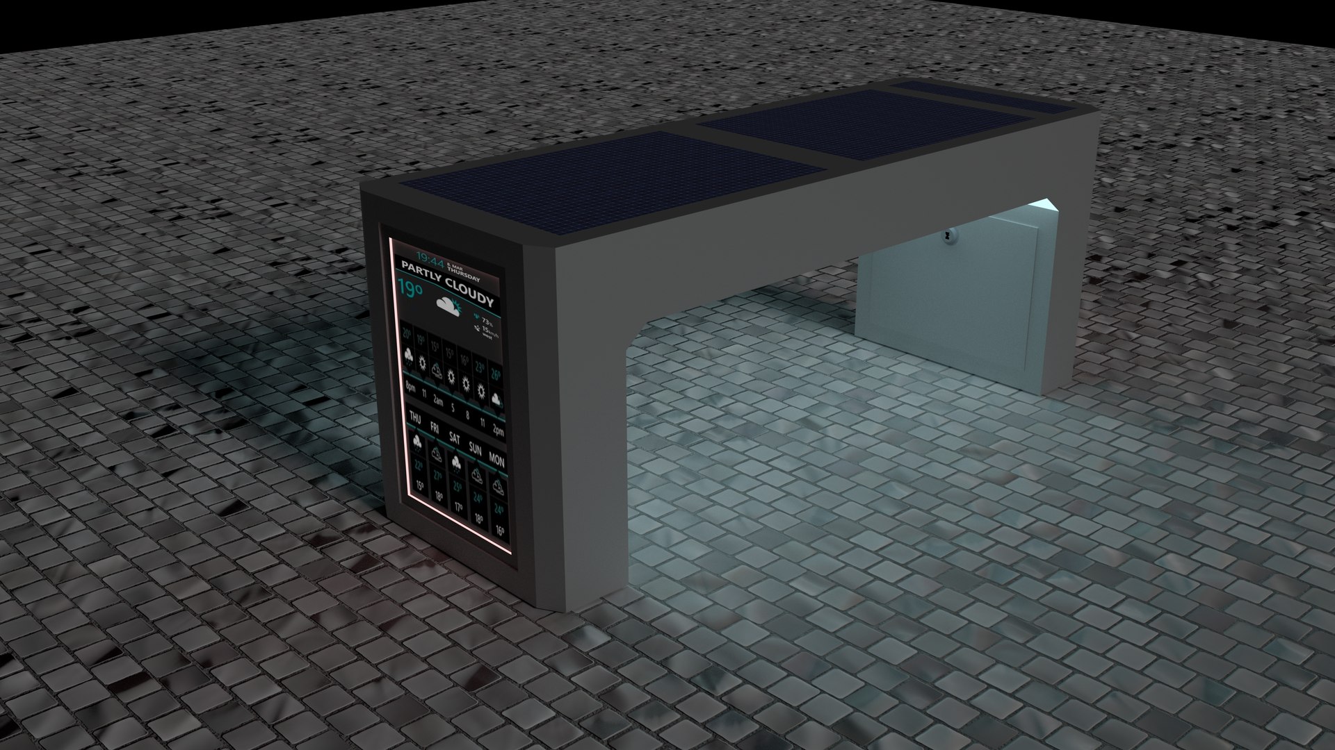 Smart Bench 3D Model - TurboSquid 1379406