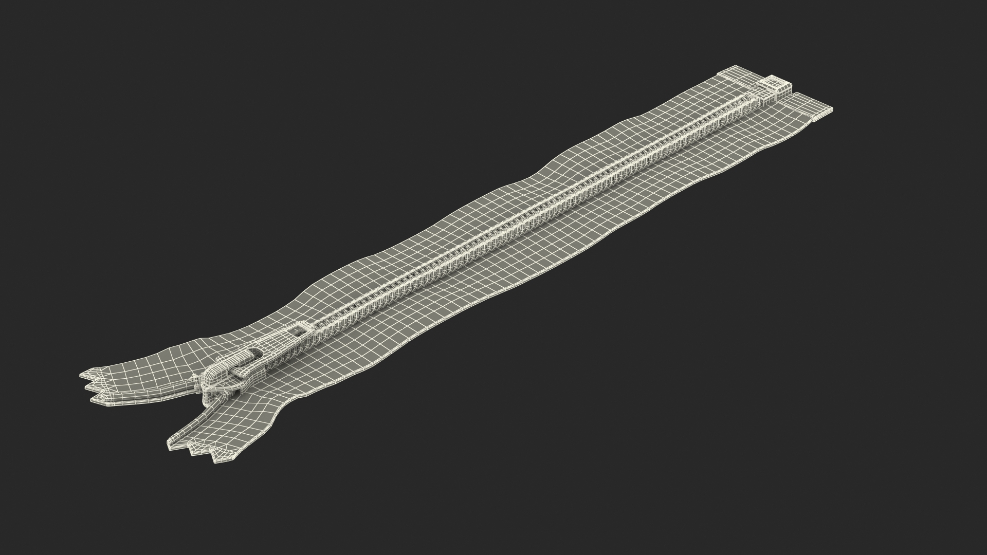 3D Nylon Coil Separating Zipper Black Model - TurboSquid 1808157