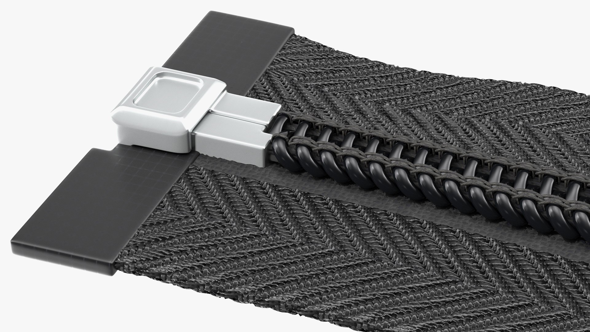 3D Nylon Coil Separating Zipper Black model - TurboSquid 1808157