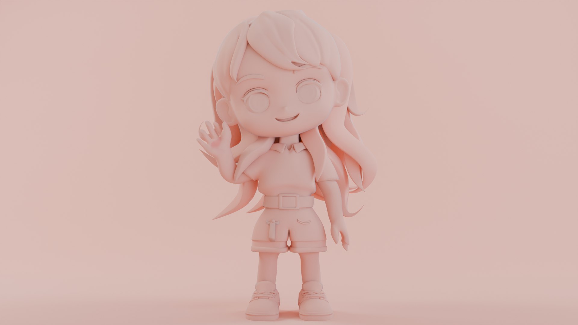 Cheerfull Cartoon Chibi Character Model - TurboSquid 2238709