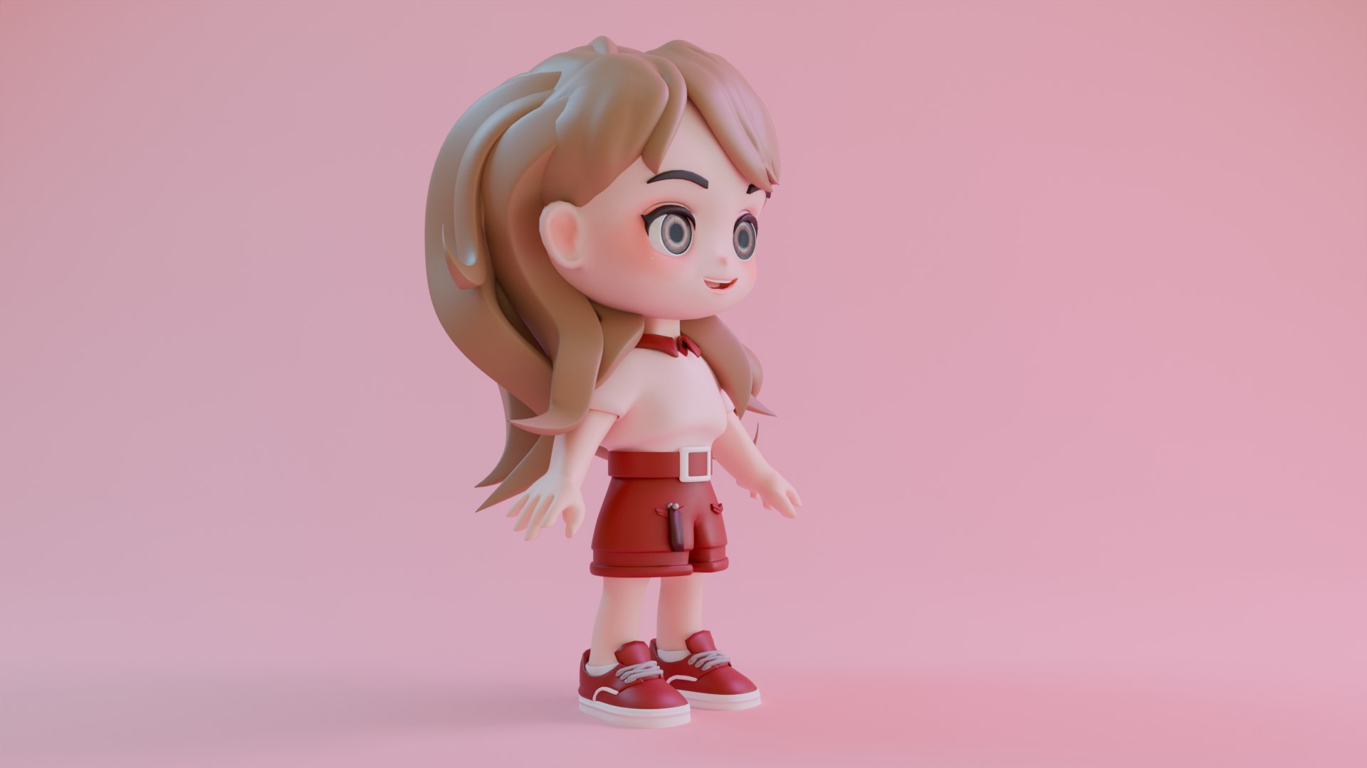 Cheerfull Cartoon Chibi Character Model - TurboSquid 2238709