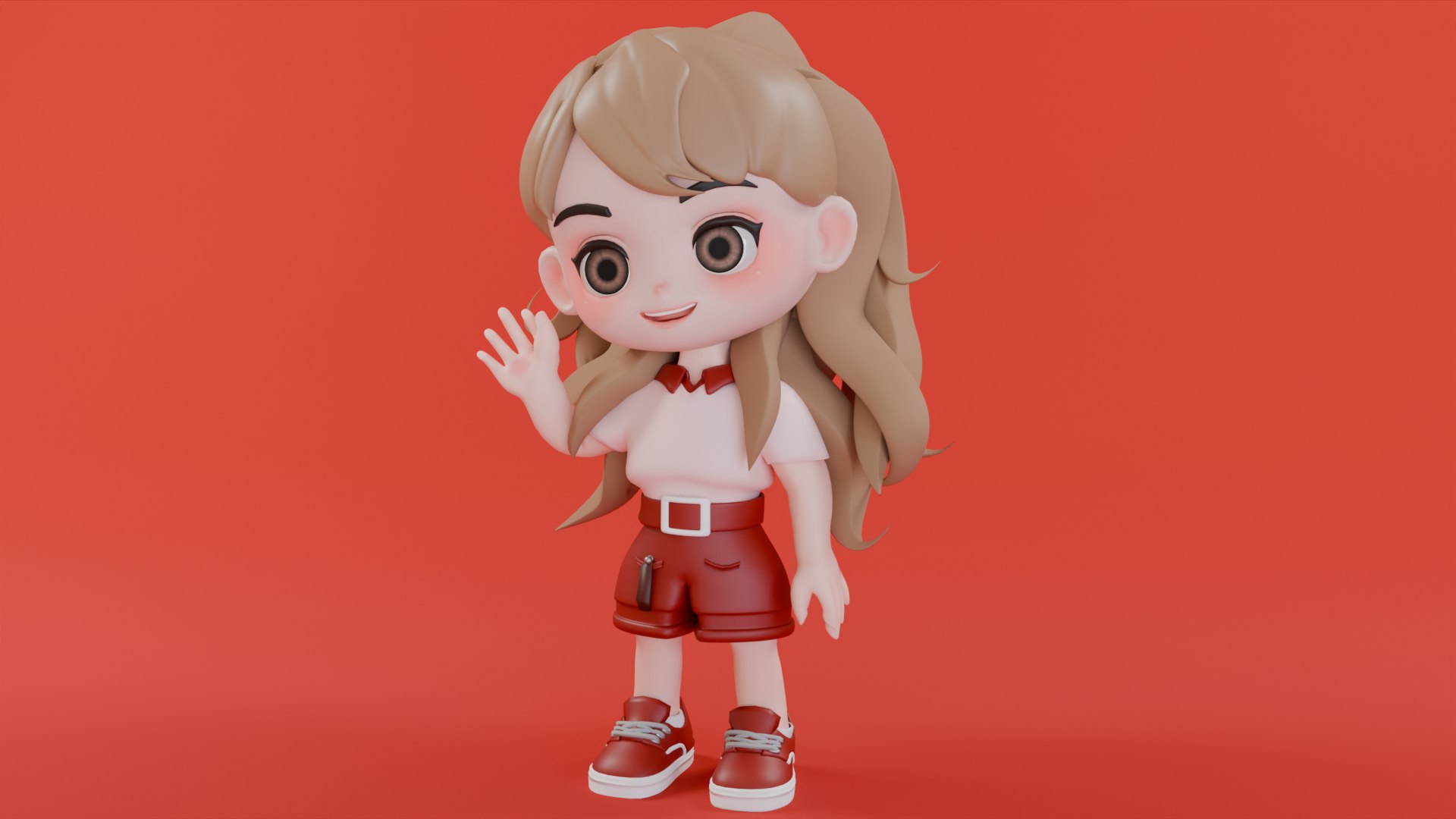 Cheerfull Cartoon Chibi Character Model - TurboSquid 2238709