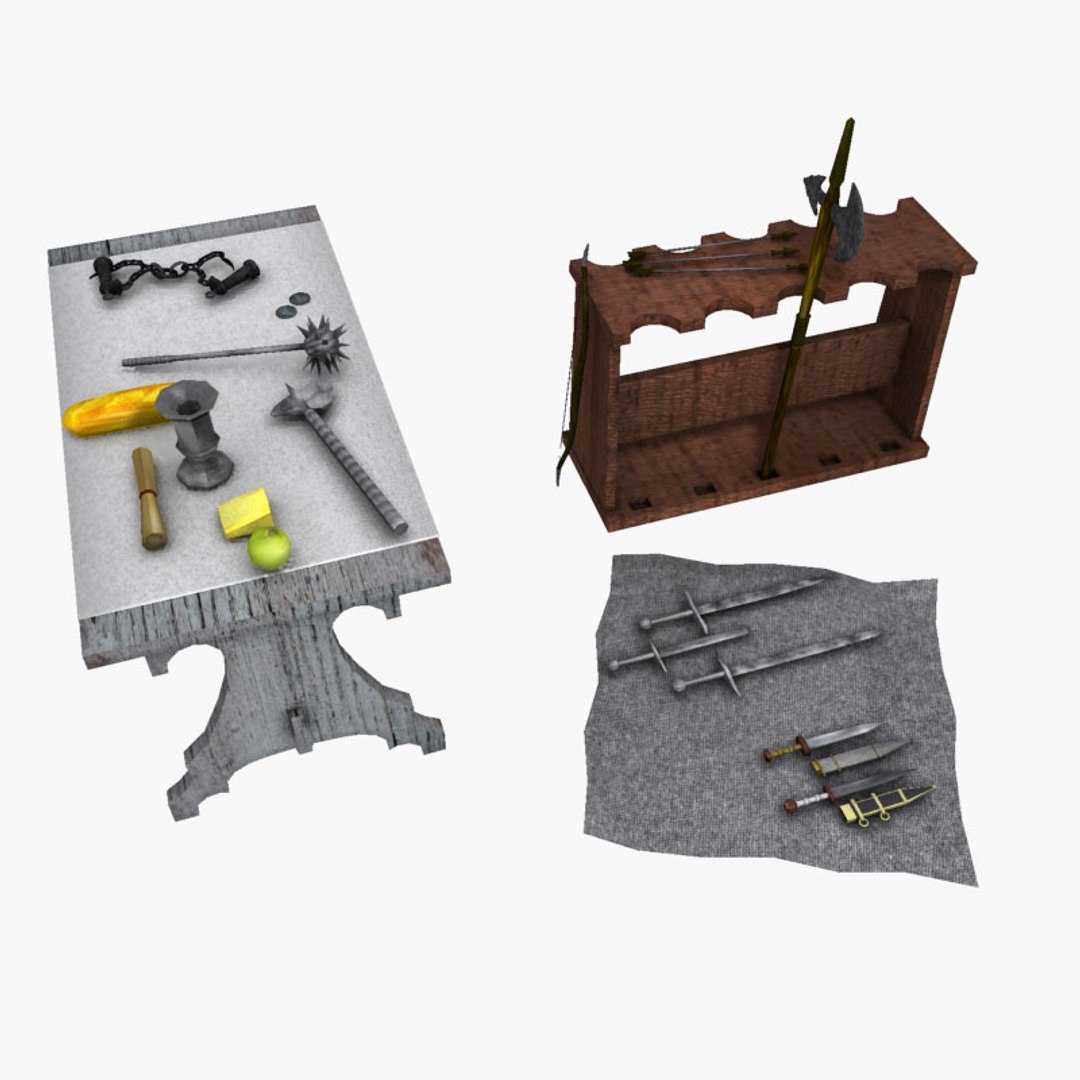 Free Medieval Set 3d Model