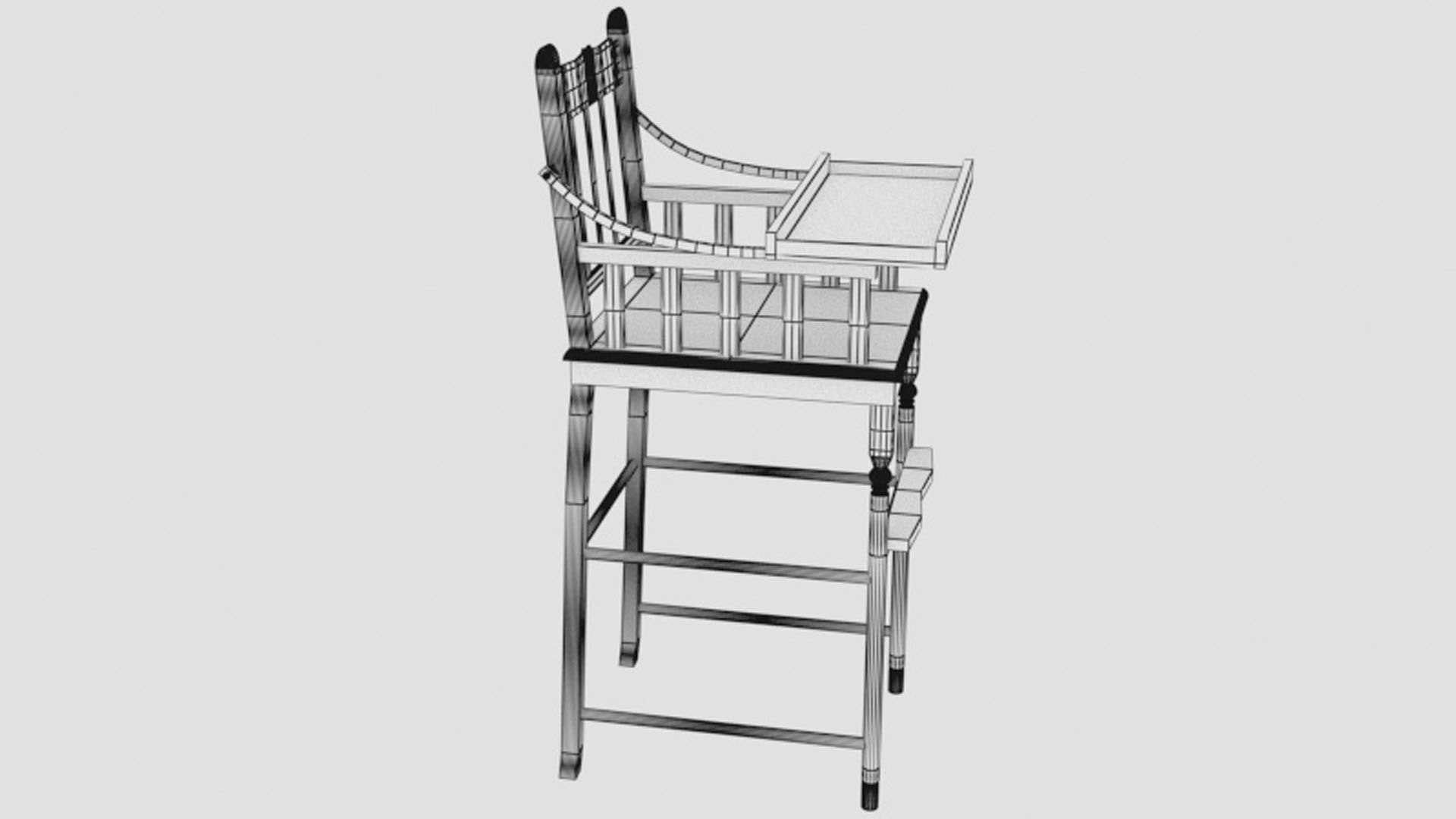 Wooden Baby Chair 3D Model - TurboSquid 2097715