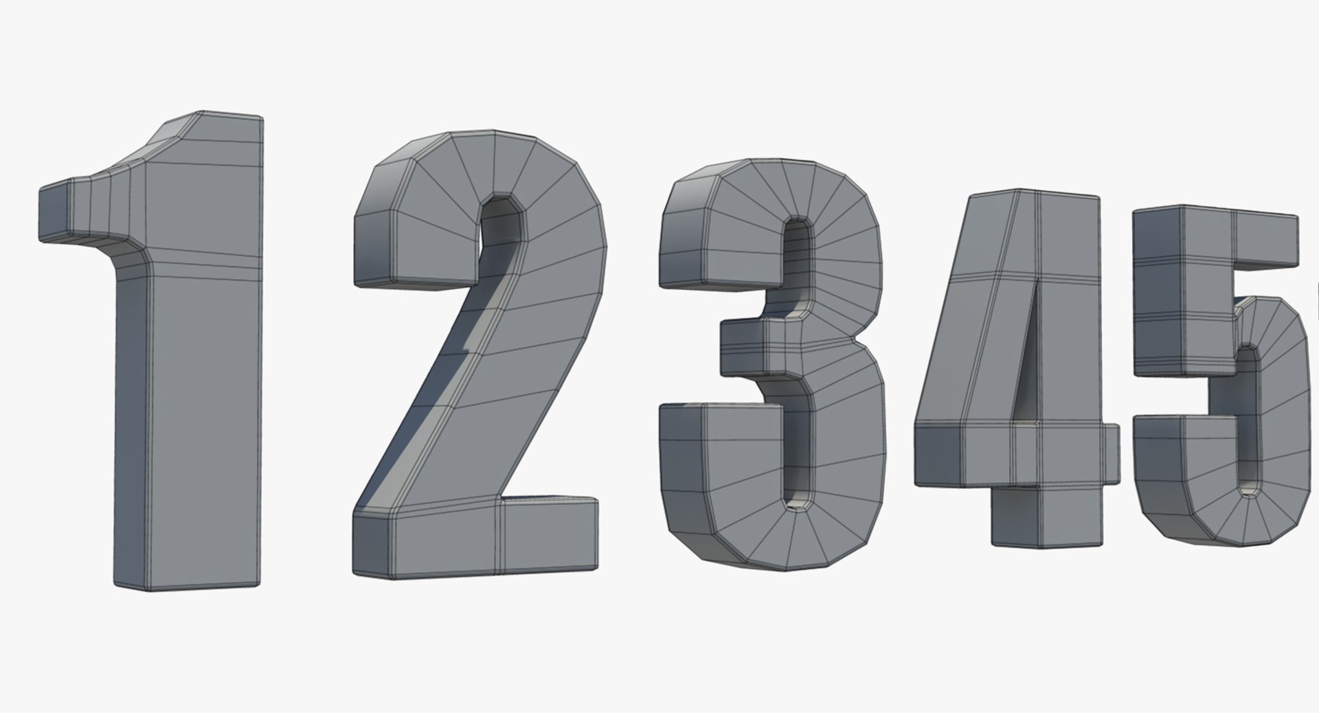 Numbers Symbols 3d X