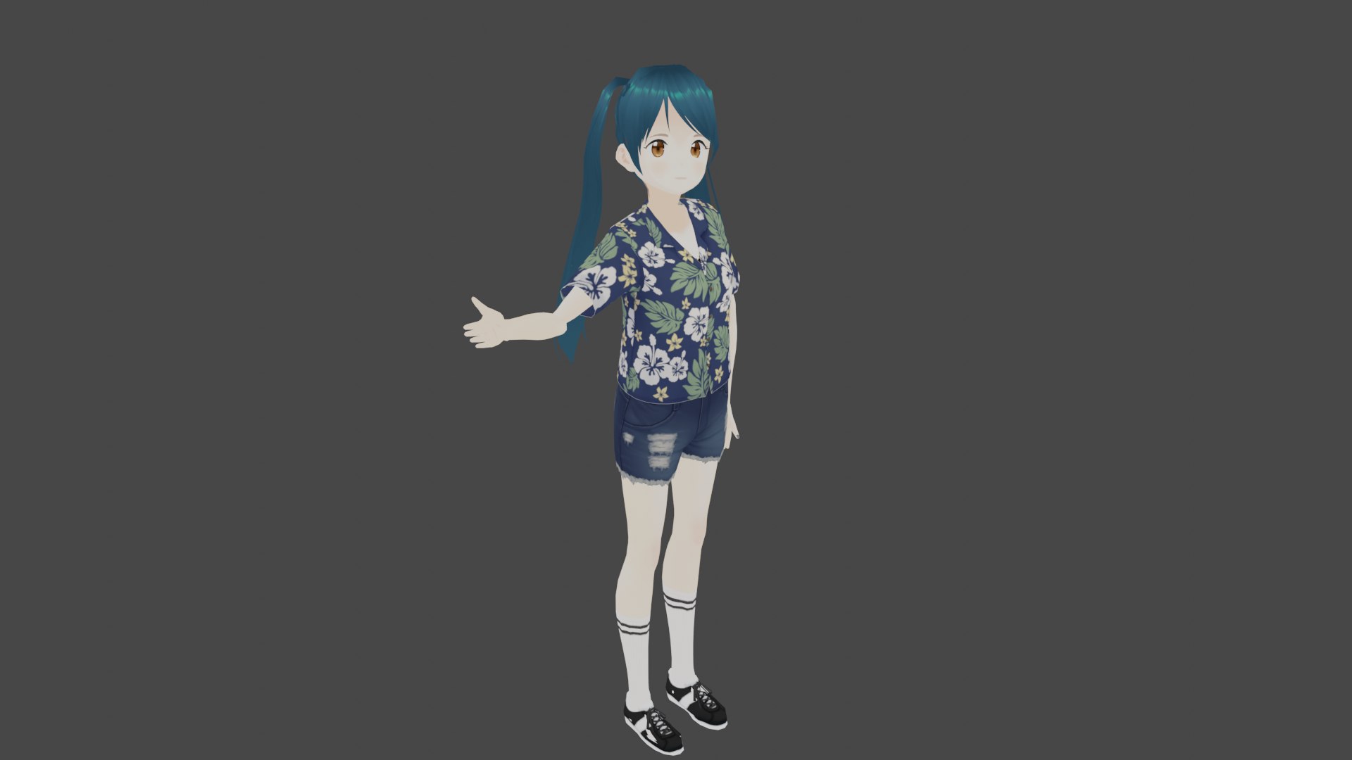 3d Anime Girl Model Turbosquid 1948418