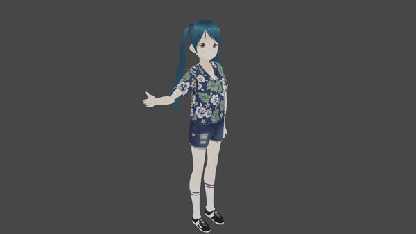 modelo 3d chica anime - TurboSquid 1948418