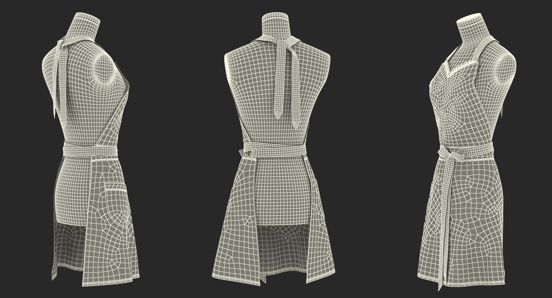 3D Retro Kitchen Apron Mannequin - TurboSquid 1303769