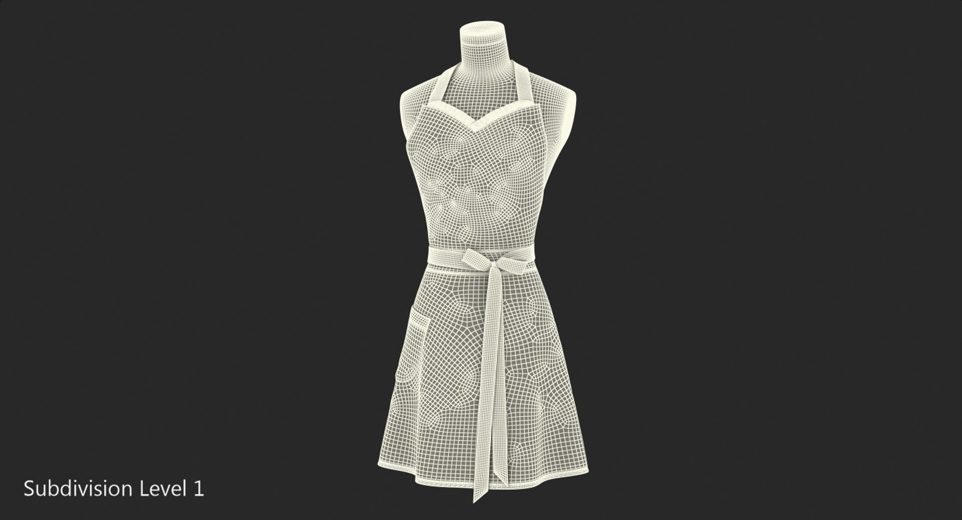 3D Retro Kitchen Apron Mannequin - TurboSquid 1303769