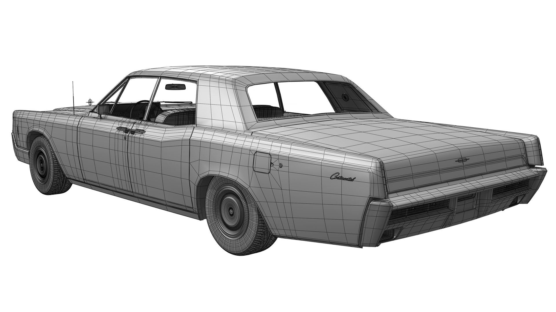 3D Model Lincoln Continental Sedan 1966 - TurboSquid 2146565
