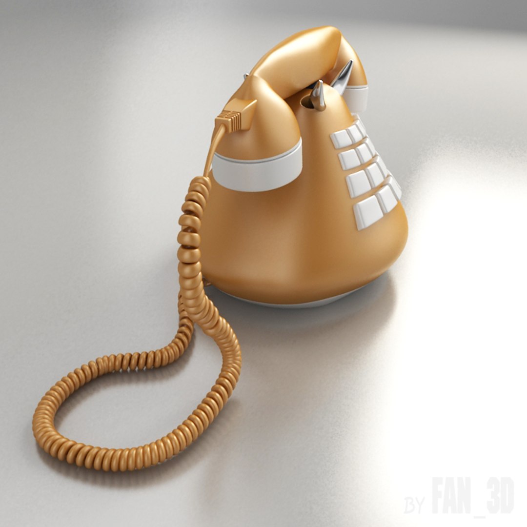 Phone Retro 3d Obj