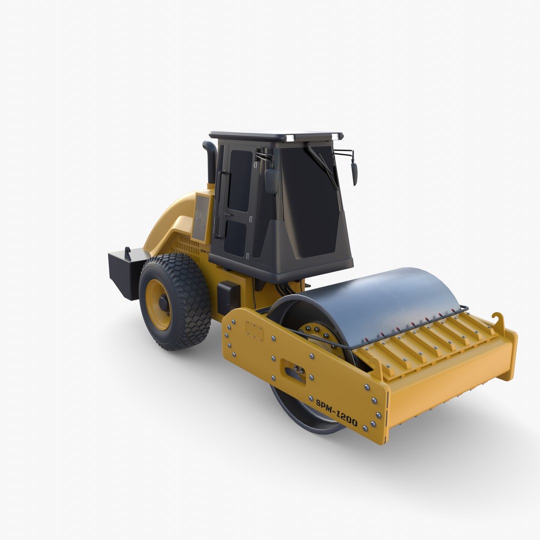 3D Model Road Roller V7 - TurboSquid 2200859
