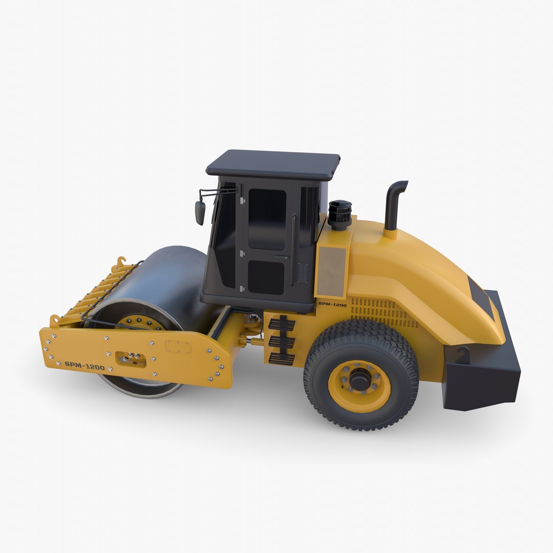 3D Model Road Roller V7 - TurboSquid 2200859