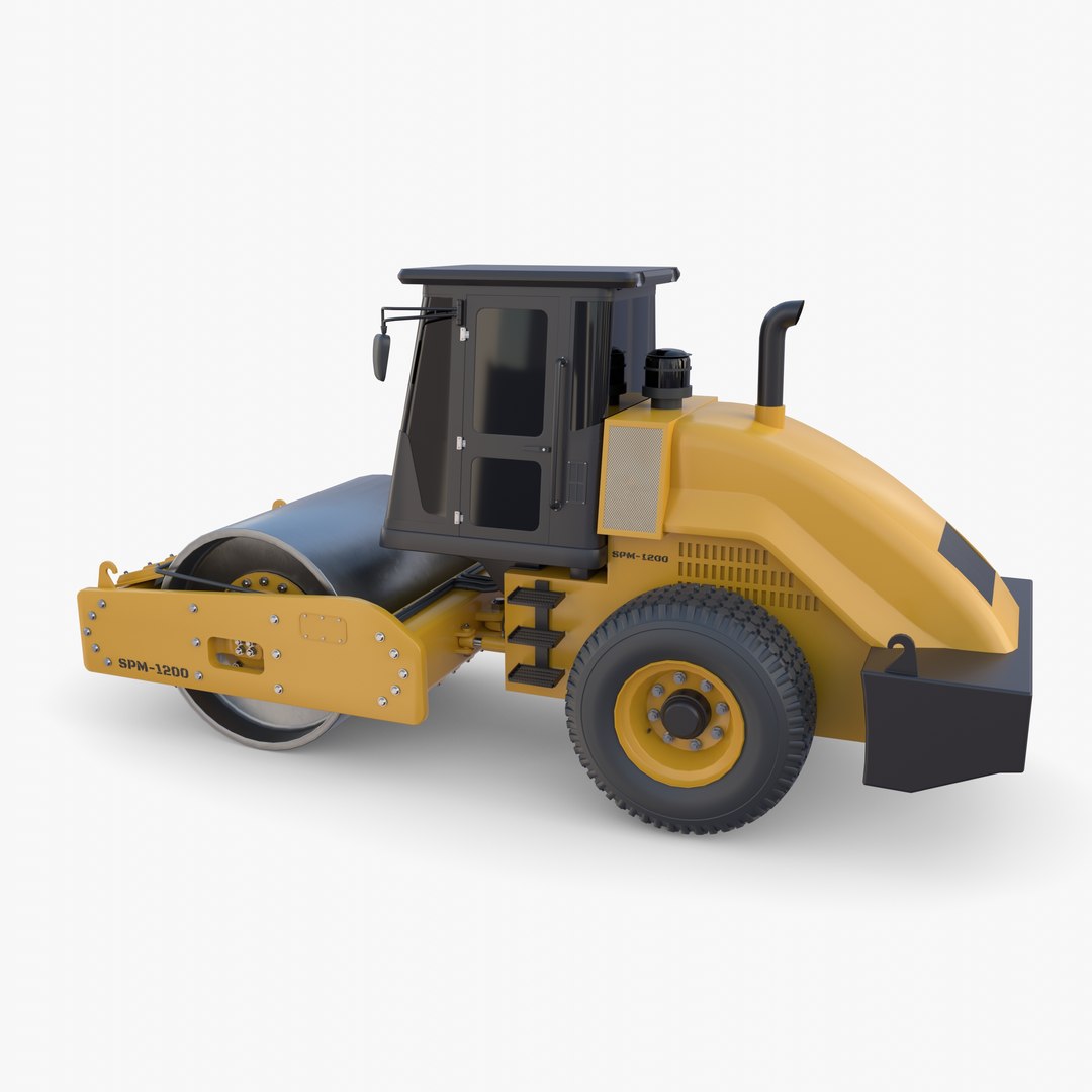 3D Model Road Roller V7 - TurboSquid 2200859