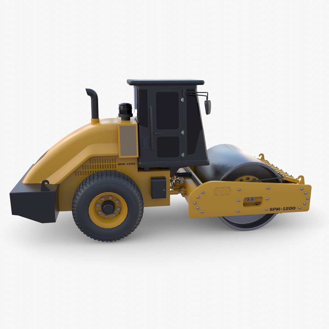 3D Model Road Roller V7 - TurboSquid 2200859