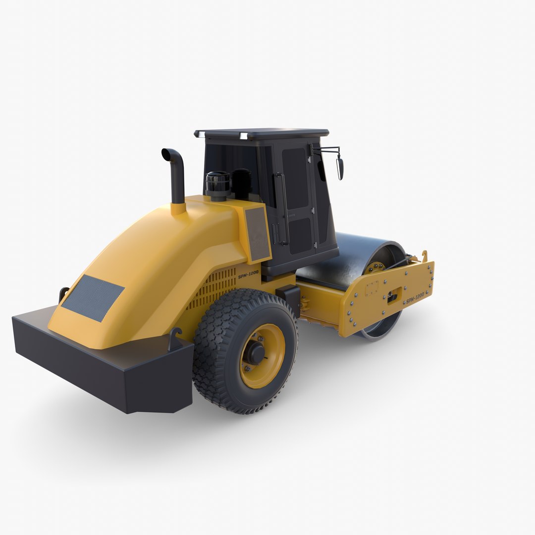 3D Model Road Roller V7 - TurboSquid 2200859
