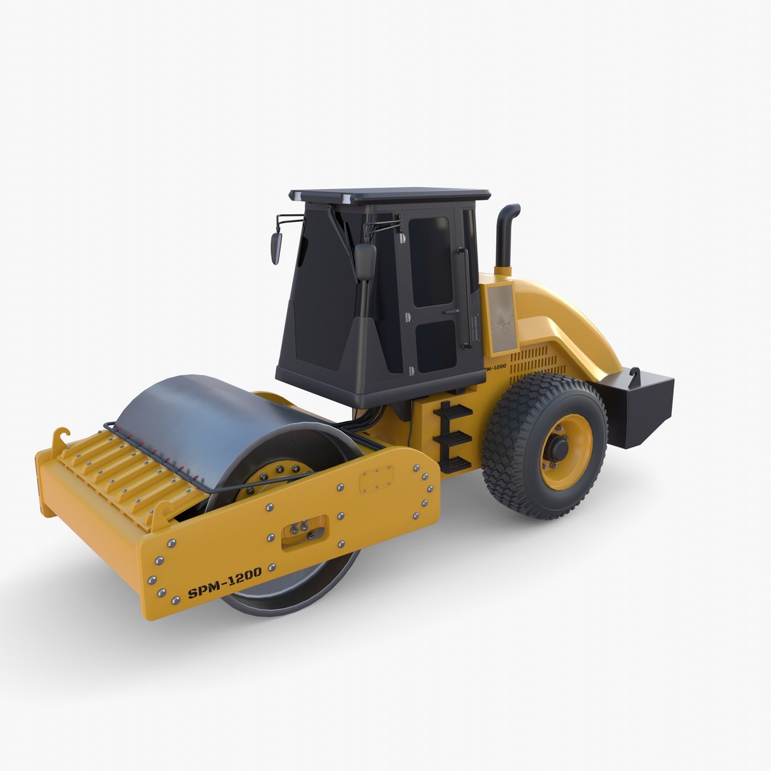 3D Model Road Roller V7 - TurboSquid 2200859