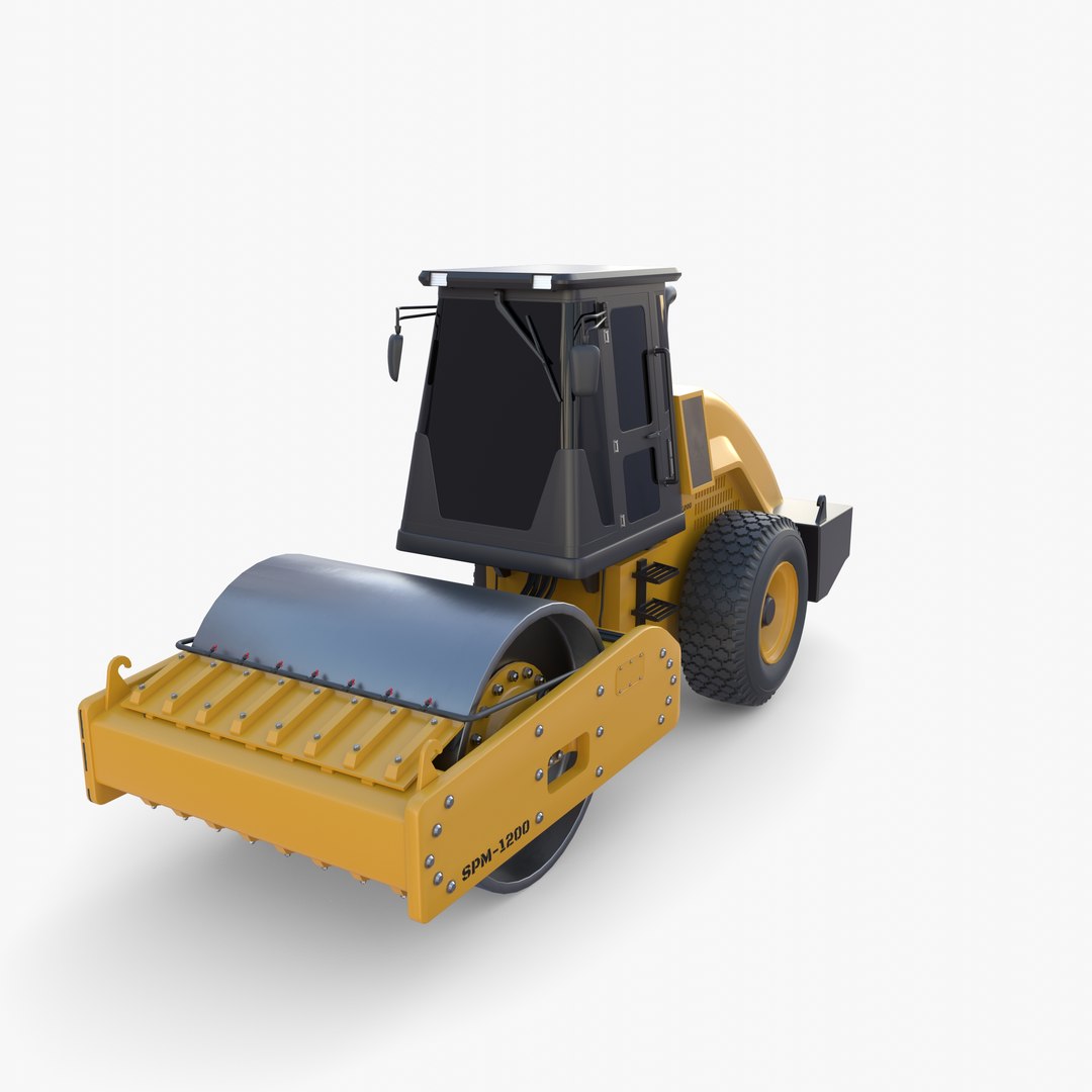 3D Model Road Roller V7 - TurboSquid 2200859