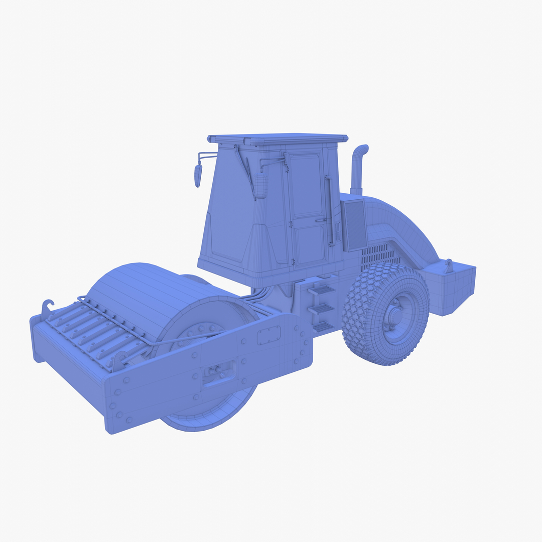 3D Model Road Roller V7 - TurboSquid 2200859